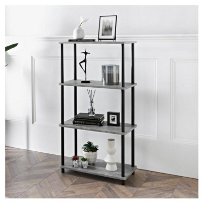 4 Tier Shelving Shelf Display Unit Stand Cabinet