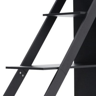 4 Tier Triangle Ladder Shelf Bookcase Cabinet Bookshelf Narrow Storage ...