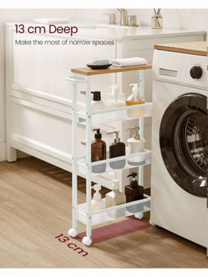 4-Tier Trolley, Space-Saving Kitchen Cart,Trolley For Small Spaces, 22 ...
