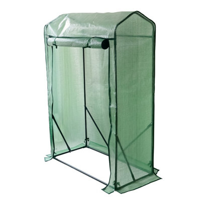 4 Tier Weatherproof Greenhouse with Slanted Gable Roof Mini Tomato ...