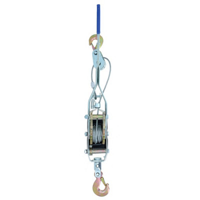 4 Ton Hand Power Wired Cable Puller Winch Turfer Pulley Soft Grip Handle