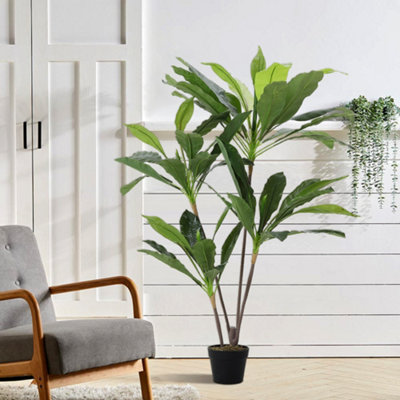 4 Trunk Artificial Asplenium nidus Tree Fake Plant Indoor Plant in ...