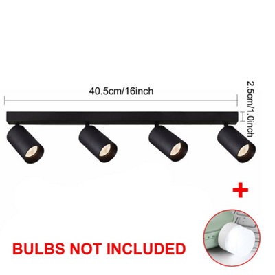 4 Way Ceiling Spotlight Adjustable Kitchen Bar Spot Light LED GU10 ...