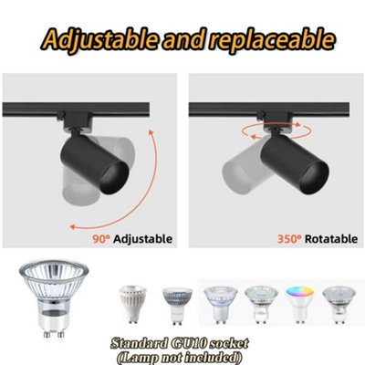 4 Way Ceiling Spotlight Adjustable Kitchen Bar Spot Light LED GU10 ...