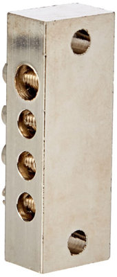4 Way Earth Terminal Block Nickel Plated Brass
