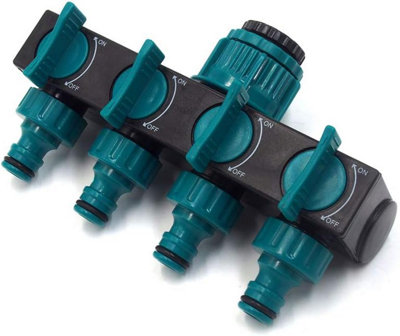 4-way water distributor, hose distributor, garden hose connector, Y ...