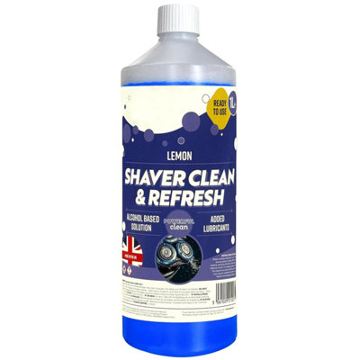 4 x 1 Litre Shaver Cleaning Refill Fluid Handy Size Bathroom Bottle ...