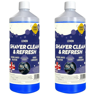 4 x 1 Litre Shaver Cleaning Refill Fluid Handy Size Bathroom Bottle ...