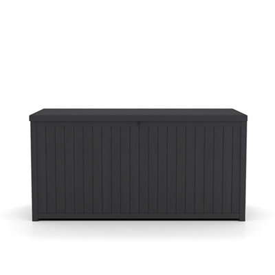 4 x 2 ft Black Large Lockable Waterproof Plastic Outdoor Garden Storage ...