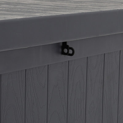 4 x 2 ft Grey Lockable Waterproof Plastic Large Outdoor Garden Storage ...
