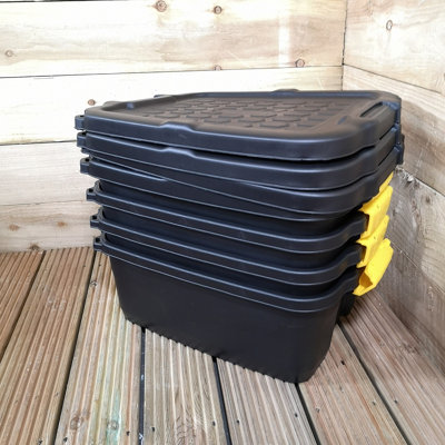 4 x 24L Heavy Duty Storage Boxes, Sturdy, Lockable, Stackable and ...