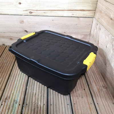 4 x 24L Heavy Duty Storage Boxes, Sturdy, Lockable, Stackable and ...
