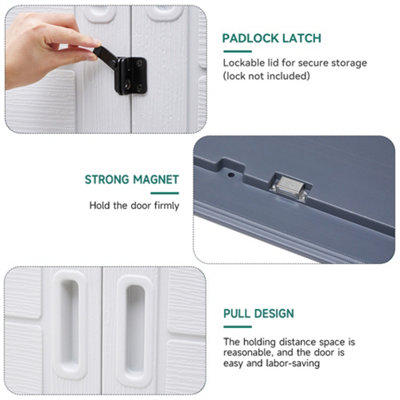 4 x 2ft Outdoor Resin Large Storage Shed Garden Storage Tool Shed ...