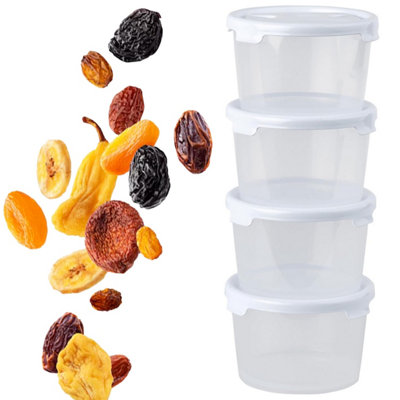 4 x 300ml Reusable Microwave Safe Stackable BPA Free Plastic Food ...