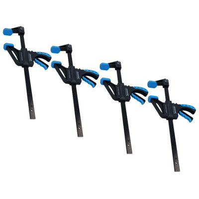 4 x 300mm Quick Release Ratchet Clamp Spreader Bar Grip Carpentry Heavy ...