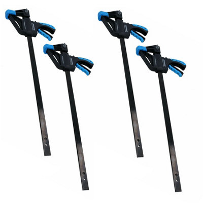 4 x 450mm Quick Release Ratchet Clamp Spreader Bar Grip Carpentry Heavy ...