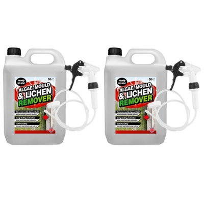 4 X 5L ALGAE, MOULD & LICHEN REMOVER REMOVES DIRT PREVENTS RE-GROWTH ...