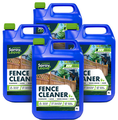 4 x 5L Jarder Spray & Leave Fence Cleaner - Removes Green Mould, Green ...