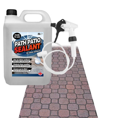 4 x 5L Path & Patio Sealant For Stone Surfaces Patios & Paths With ...