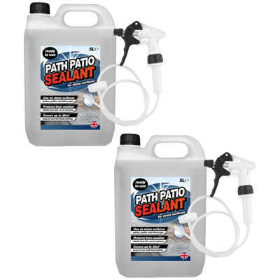 4 x 5L Path & Patio Sealant For Stone Surfaces Patios & Paths With ...