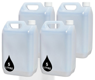 4 X 5L PLASTIC WATER CARRIER CONTAINER FOR STORAGE OF LIQUIDS ...