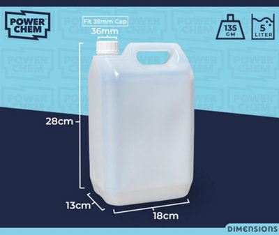 4 x 5L Plastic Water Carrier Container For Storage of Liquids ...