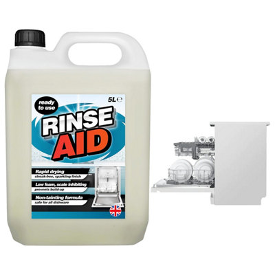 4 x 5L Rinse Aid Prevents Build Up Streak Free Sparkling Finish Safe ...