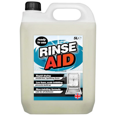 4 x 5L Rinse Aid Prevents Build Up Streak Free Sparkling Finish Safe ...