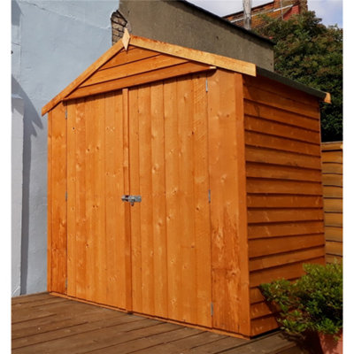 4 x 6 (1.19m x 1.82m) - Dip Treated Overlap - Apex Garden Shed ...