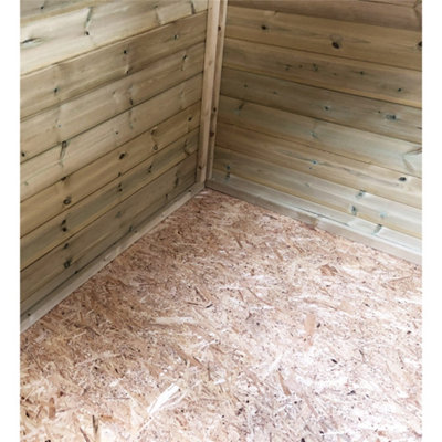 4 x 6 Garden Shed Pressure Treated T&G Double Door Apex Wooden Garden ...