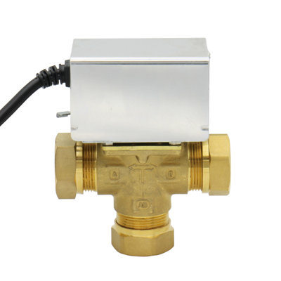 4 x Banico ZVM Range 28mm 3 Port Mid-Position Motorised Valve for ...