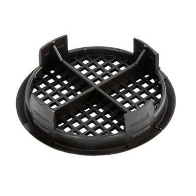 4 x Black Plastic 70mm Round Soffit Air Vents, UPVC Push Fit Eaves Disc ...