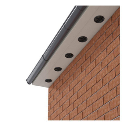4 x Brown Plastic 70mm Round Soffit Air Vents/UPVC Push Fit Eaves Disc ...