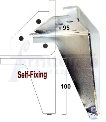 4 x Chrome Furniture Feet 100mm High Self Fixing Metal Legs Sofas ...