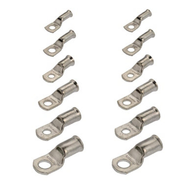 4 x Crimp or Solder Battery Lug Terminals for a 25mm² Cable with 6mm ...