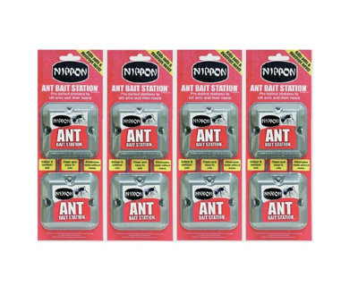 4 x Nippon Ant Nest Bait Station Twin Pack Ant Nest Killer Liquid ...