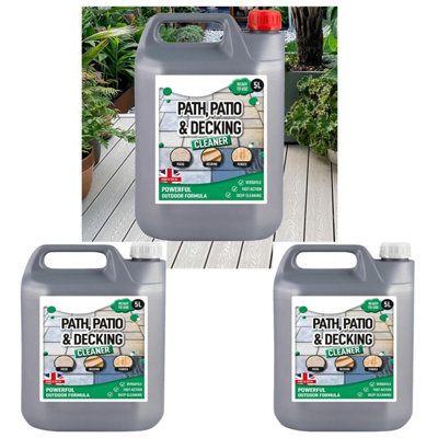 4 x Ready To Use 5L Patio & Decking Cleaner For Patios, Fencing ...