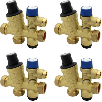 4 x Reliance CWIC200001 CASH ACME Inlet Control Valve 22mm 3/6 Bar ...
