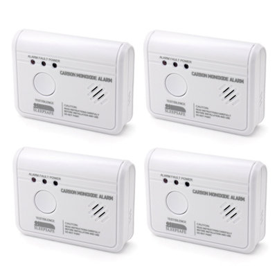 4 x SleepSafe 10 Year Carbon Monoxide Alarm COA10 (Four Pack)
