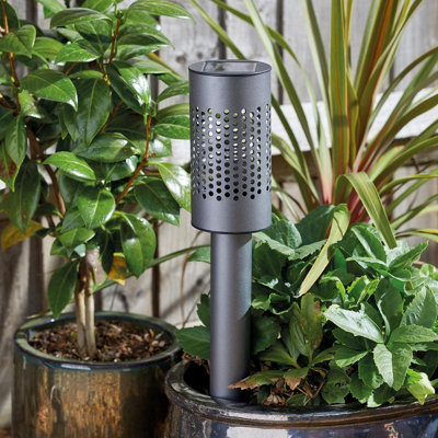 4 x Solar Powered Arc Stake Lights - 10 Lumen Outdoor Garden Lighting ...