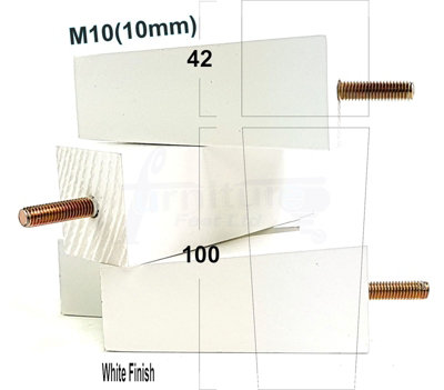 4 x SOLID WOOD FURNITURE FEET 100mm HIGH REPLACEMENT FURNITURE LEGS ...