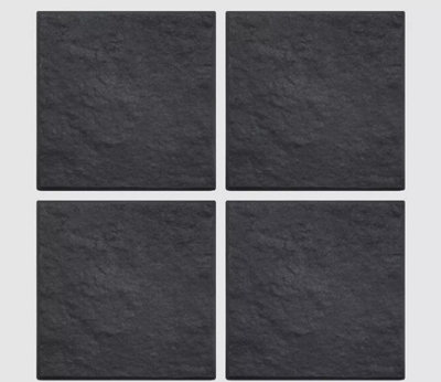 Buy 4 x Stomp Stone Garden Rubber Stepping Grey Slate - 30 x 30cm at B&Q
