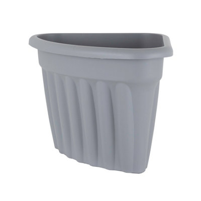 4 x Wham Vista 49cm Corner Recycled Plastic Planter Upcycle Grey | DIY ...