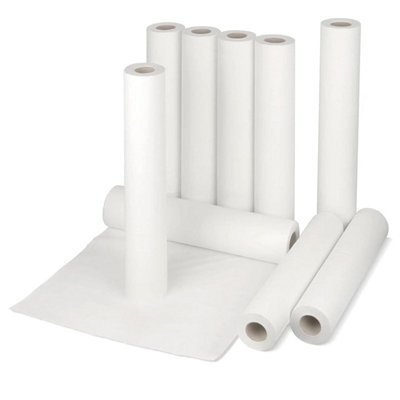 4 X WHITE HYGIENE COUCH ROLL 20"X40M ROLLS GREAT FOR MEDICAL PRACTICES ...