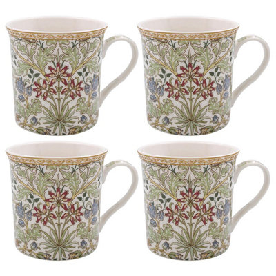 4 x William Morris Hyacinth Mugs - Dishwasher Safe Colourful Ceramic ...