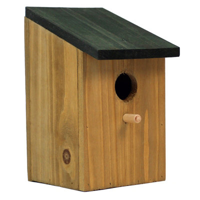 4 x Wooden Bird Nesting Box Small Nest Traditional Wood House Robin ...