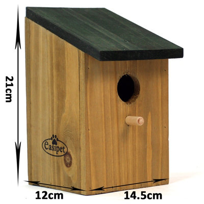 4 x Wooden Bird Nesting Box Small Nest Traditional Wood House Robin ...