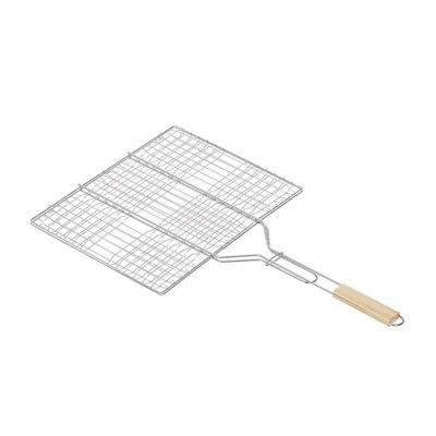 40.5 33cm Barbecue Grilling Basket Grill BBQ Net Steak Meat Fish ...