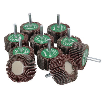 40 Grit 50mm Flap Wheel Disc Abrasive Sanding Pads For Drills 6mm Shank ...