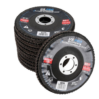 40 Grit Coarse Flap Disc Calcined Sanding Wheels for 4-1/2" Angle ...